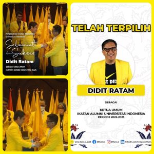 Didit Ratam, Ditetapkan Musyawarah Nasional IX ILUNI UI, Menjadi Ketua ...